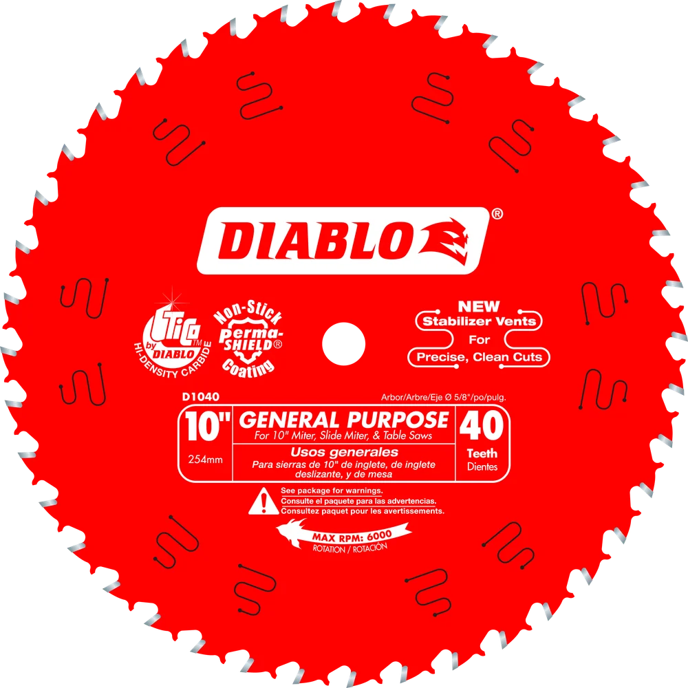 10" 40 Tooth General Purpose Saw Blade – TurkstraLumberLtd