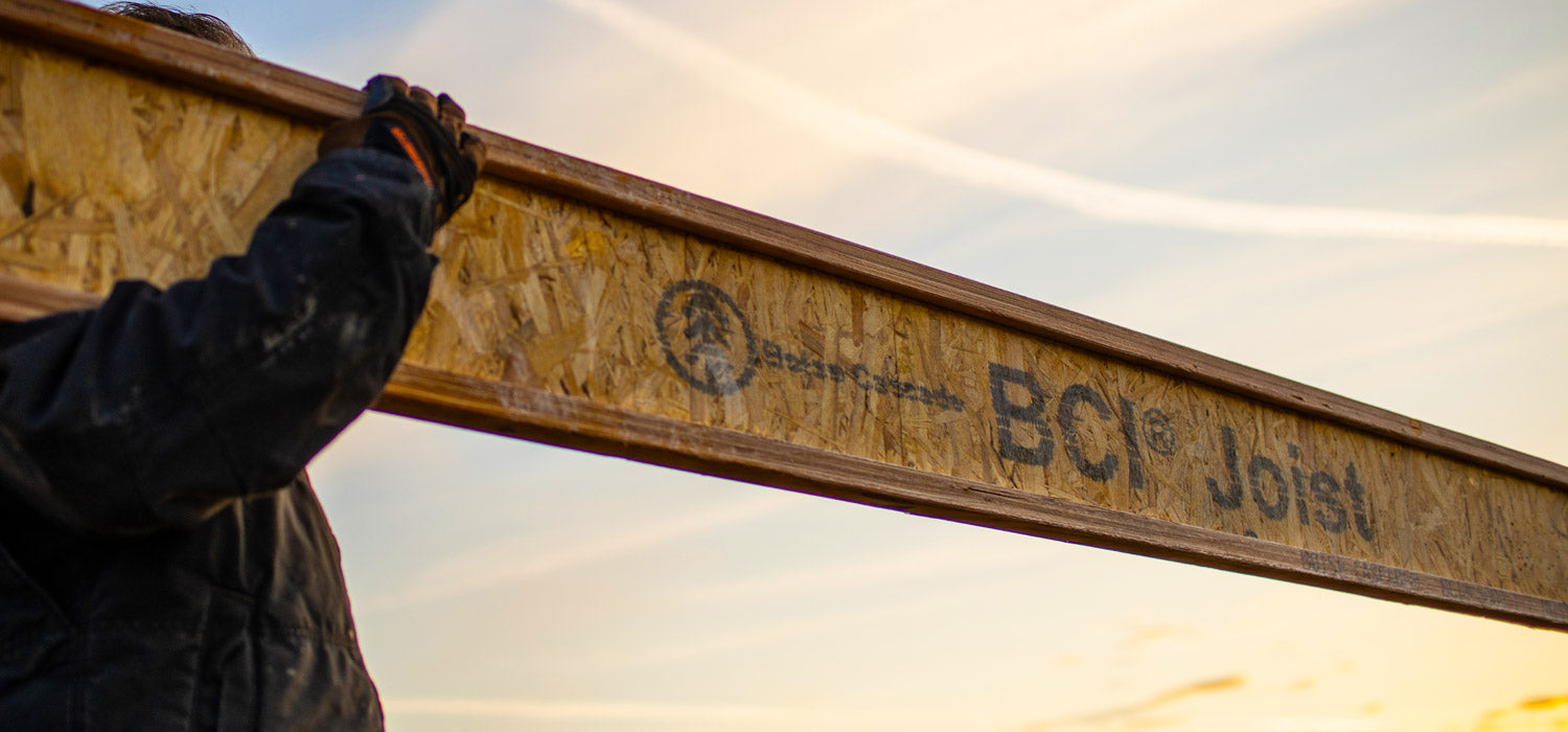 11 7/8” BCI6000S I Joist 2 5/16” LVL flanges and OSB webbing ...