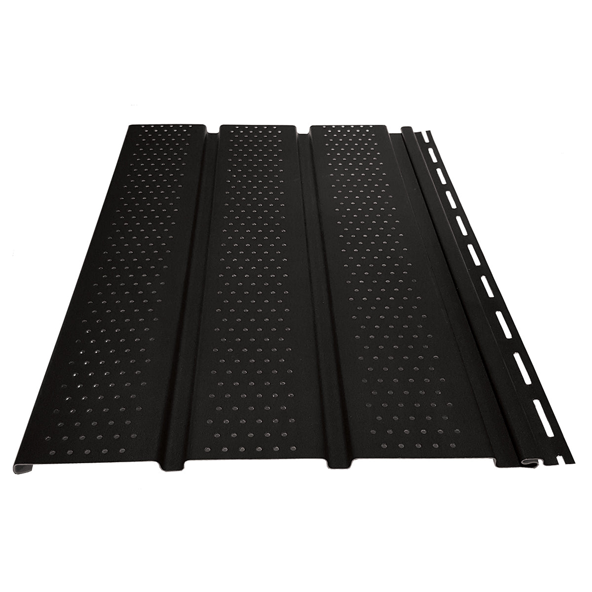 Soffit T4 Center Vent Perforated, Black - TurkstraLumberLtd