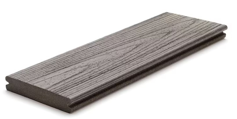 1" x 6" x 16' Trex Transcend Grooved Decking, Island Mist ...